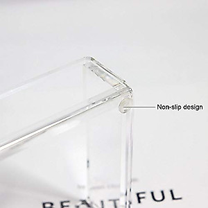 MultiBey Sticky Notes Memo Pad Holder Dispenser Rose Gold with Clear Desk Supplies Organizer Accessories for Office Home Schools (Gold)