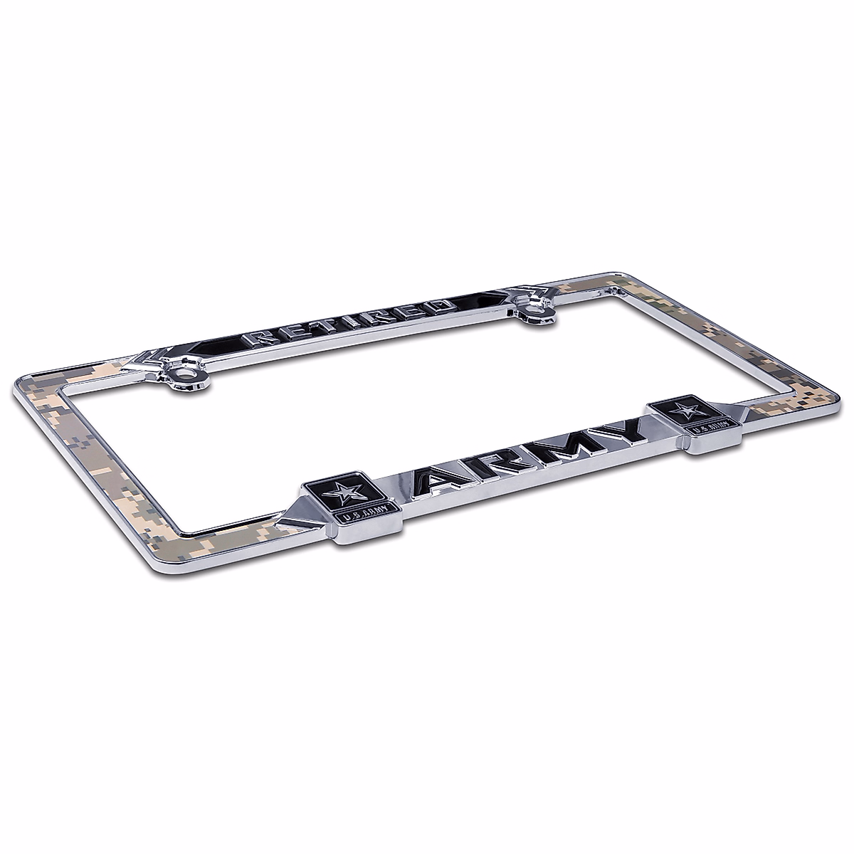 Army Retired 3D License Plate Frame