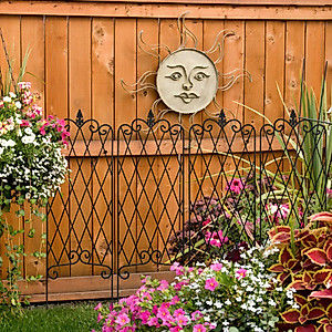 AMAGABELI GARDEN & HOME 2 Pack Black Garden Trellis for Climbing Plants 47” x 16” Iron Plant Support Climbing Vines and Flowers Stands Vegetables Patio Metal Lattices Grid Panels for Ivy Cucumbers