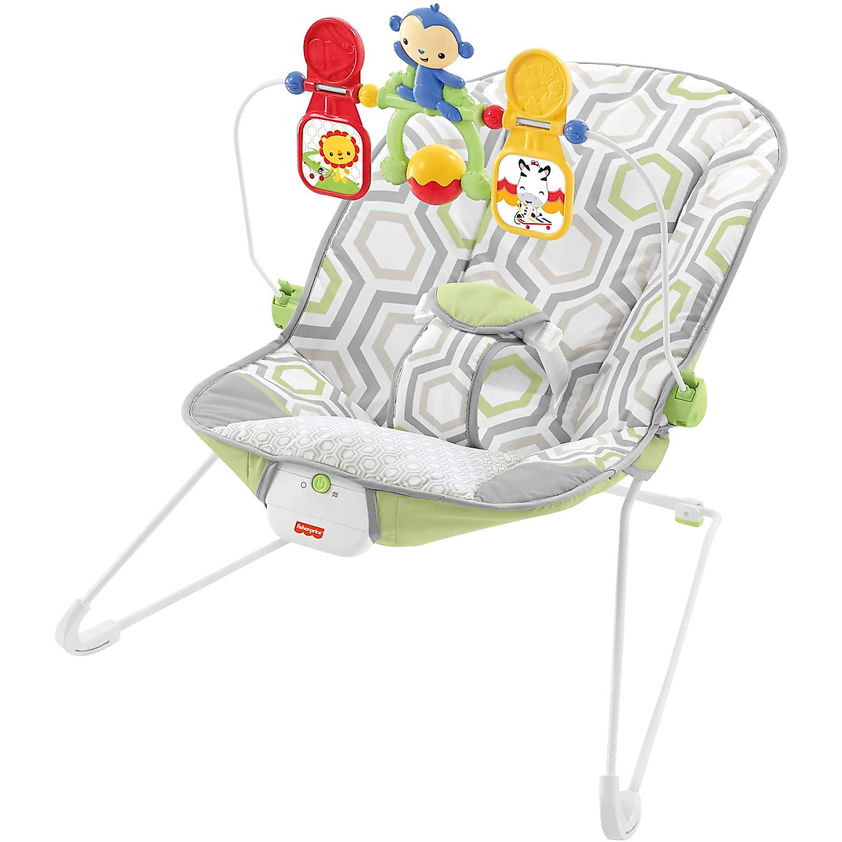 Fisher-Price Baby's Bouncer – Green, bouncing seat for soothing and play for newborns and infants [Amazon Exclusive]