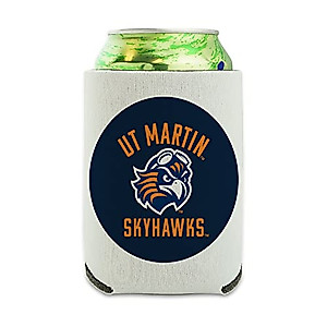 University of Tennessee Martin Skyhawks Logo Can Cooler - Drink Sleeve Hugger Collapsible Insulator - Beverage Insulated Holder