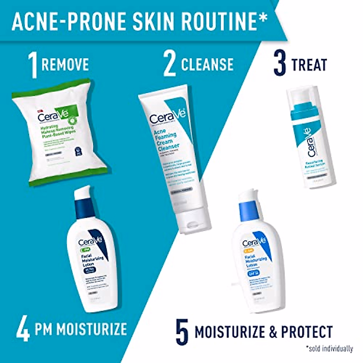 CeraVe Acne Foaming Cream Cleanser | Acne Treatment Face Wash with 4% Benzoyl Peroxide, Hyaluronic Acid, and Niacinamide | Cream to Foam Formula | Fragrance Free & Non Comedogenic | 5 Oz