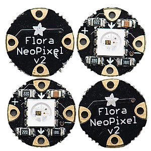 Adafruit Flora RGB Smart NeoPixel Version 2 - Pack of 4 [ADA1260]