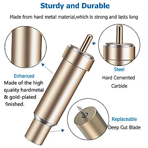 5 PCS Premium Fine-Point Blade and Housing Compatible with ExploreAir/Air 2/Air 3/Maker/Maker 3/Expression Cutting Machines for Light to Mid-Weight Materials Like Cardstock, Vinyl, Iron-On & More