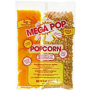 Gold Medal Popcorn Kit Coconut, 8oz kit for 6 Oz popper, 36 count