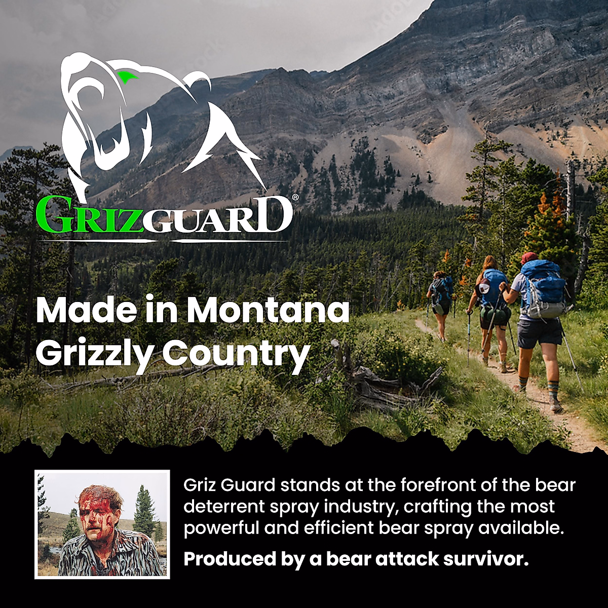 Griz Guard Bear Spray & Griz Guard Holster - Strongest Formula Allowed by EPA (7.9 oz)