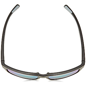 Native Eyewear Flatirons Polarized Rectangular Sunglasses, Asphalt Frame/Green Reflex, 55 mm