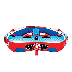 WOW Sports - SCI FI 2 Person Inflatable Towable Tube - Perfect for Kids & Adults - Secure Cockpit Seating