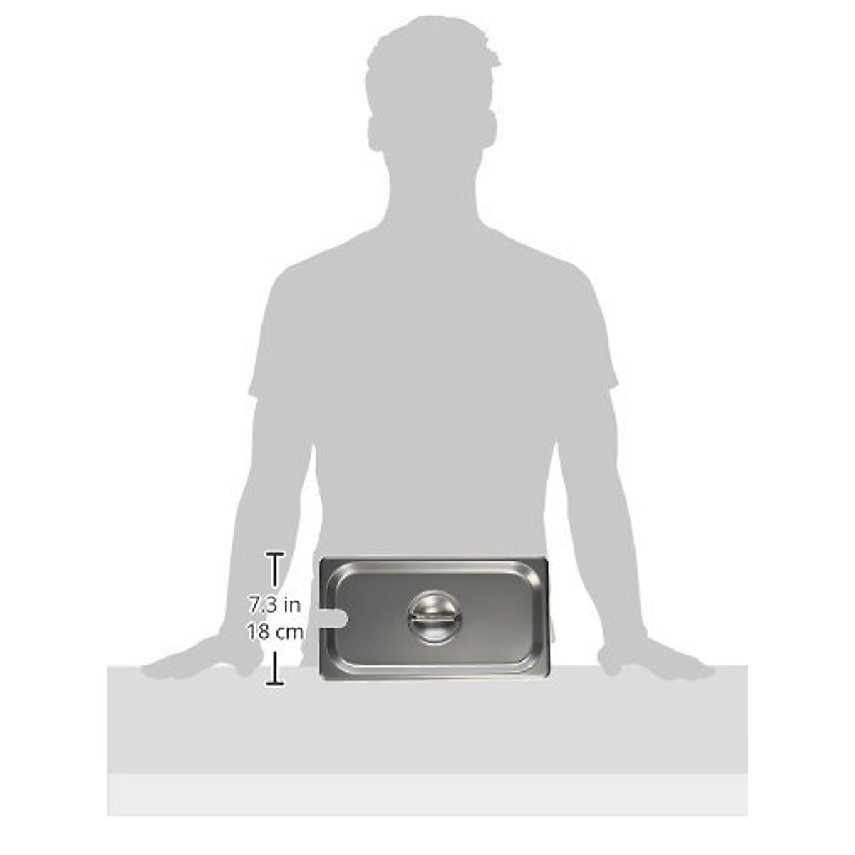 Winco 1/3 Slotted Pan Cover, Medium