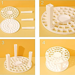 Typutomi Makeup Brush Paint Brush Holder, Plastic Detachable Pencil & Brush Holder Multifunctional Storage Box Desk Stand Holding Rack for Brushes,Pencils, Art Tools(White)