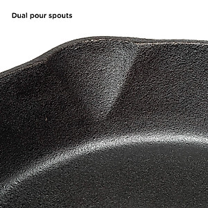 Ecolution Farmhouse Cast Iron Pre Seasoned Fry Pan, 11-Inch,Black