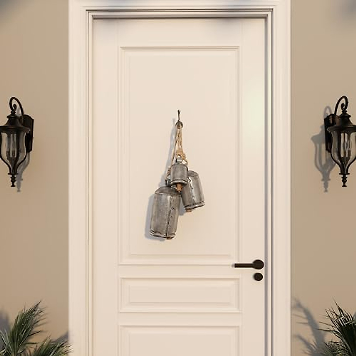 Deco 79 Rustic Metal Cowbell Decorative Bells, 5", 4", 3"H, Silver