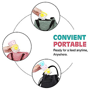 Zooawa Baby Formula Dispenser, Non-Spill Stackable Milk Powder Formula Container Christmas Formula Holder Snack Fruit Biscuits Storage for Travel, On-The-Go, BPA Free, 3 Compartments