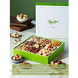 NUTS U.S. - Dried Fruits and Nuts Gift Basket | 9 Variety Healthy & Fresh Assorted Nuts Gift Box | Valentine`s Day - Birthday - Anniversary - Corporate Gift | Gourmet Sweet & Salty Food Gift Set