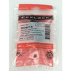 FLAIR-IT SALES 30874 3/8" Pex X 1/2" Fswv Swivel, Black