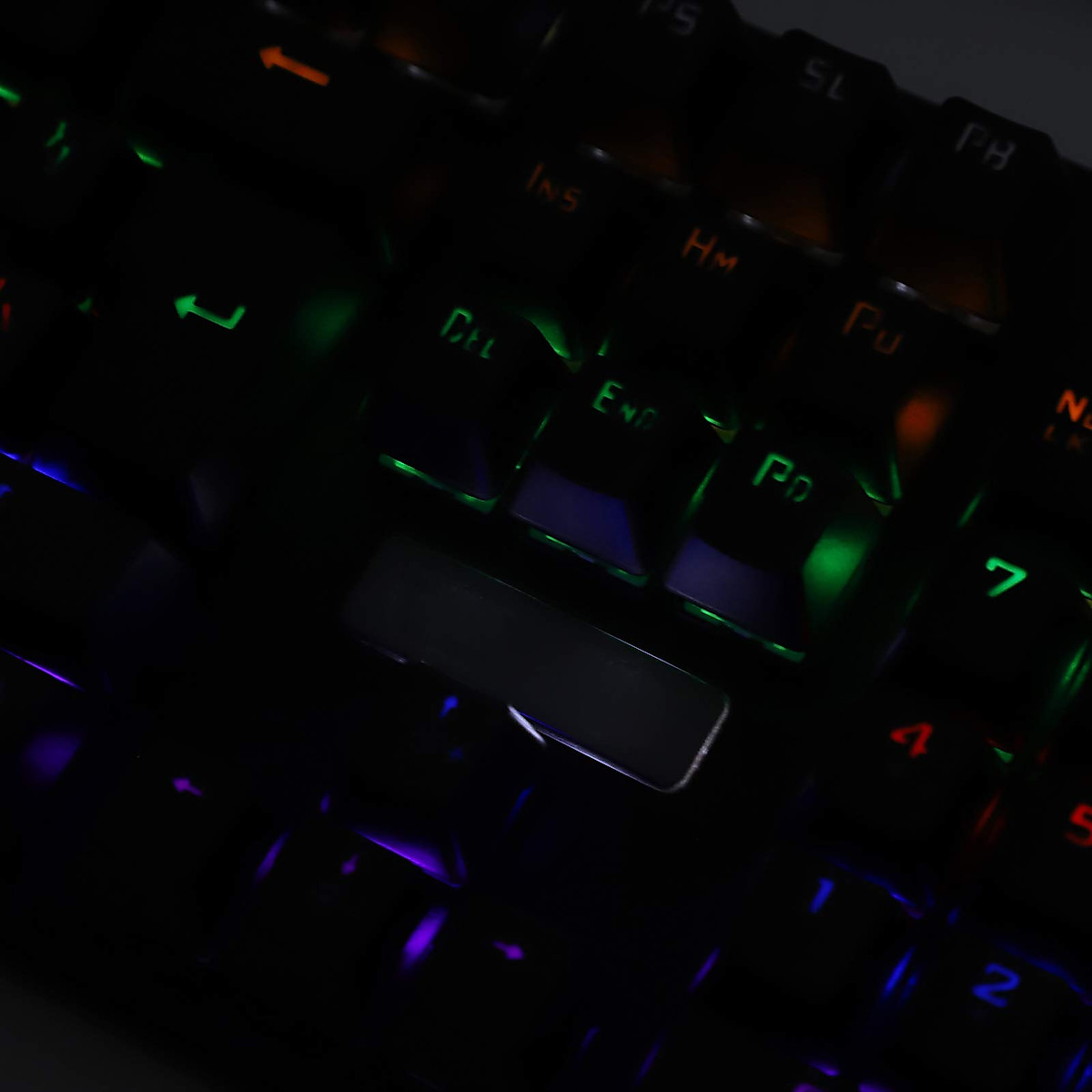 Keyboard, Backlight Illuminated Plug and Play Gaming Keyboard, Desktop USB 104 Keys for Computer Laptop(Black (104 Key Green Shaft))