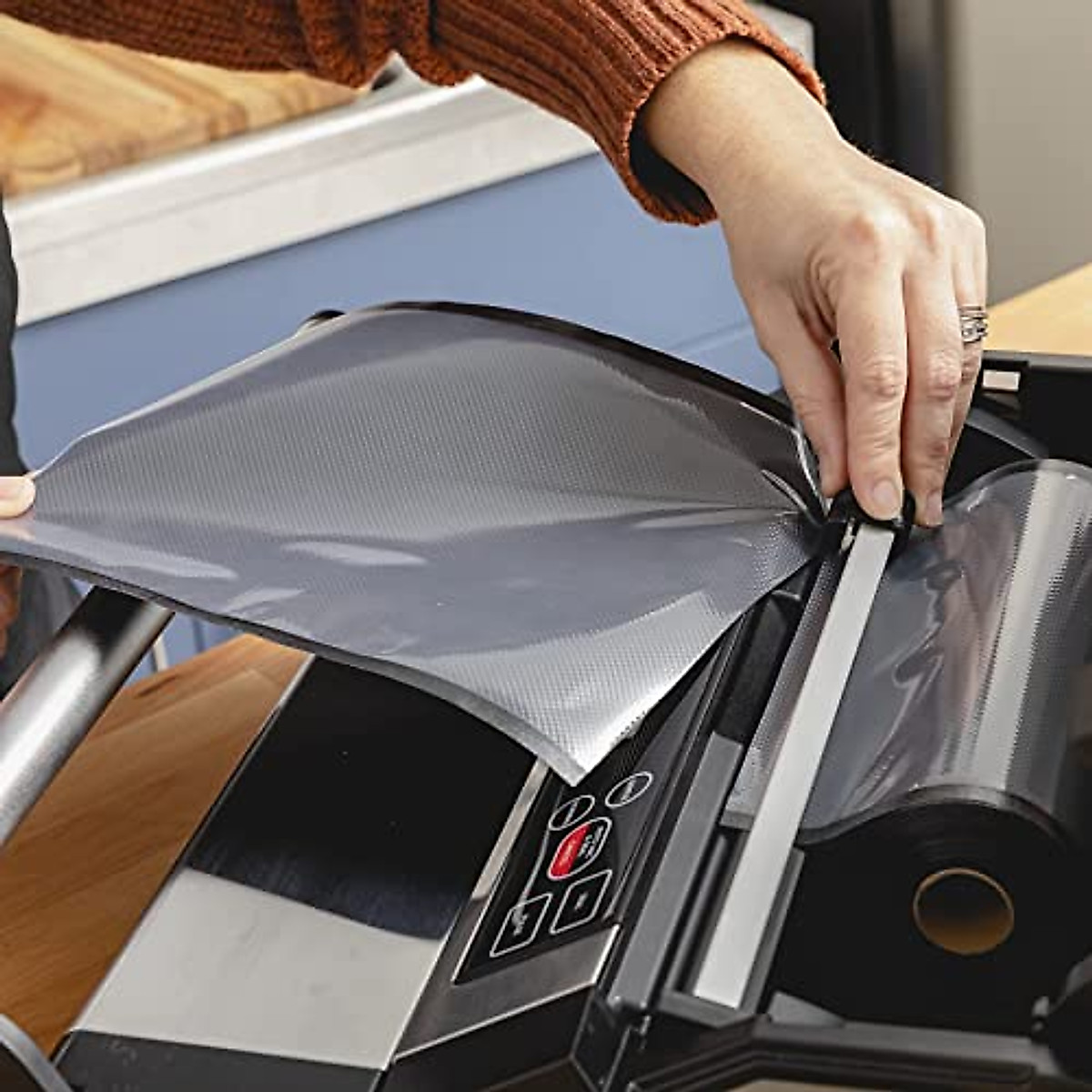 Avid Armor Vacuum Sealer Bags Rolls - 4 Pack 11"x 25' (2 Rolls) and 8"x 25' (1 Roll) & Bonus 8" x25' Black/Clear Roll Compatible with Foodsaver Food Sealer Machines BPA Free Sous Vide 100 Feet Total