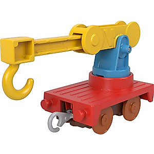 Thomas & Friends Motorized Toy Set Muddy Fix ‘em Up Friends Carly the Crane & Sandy the Rail Speeder for Preschool Pretend Play Kids Ages 3+ Years