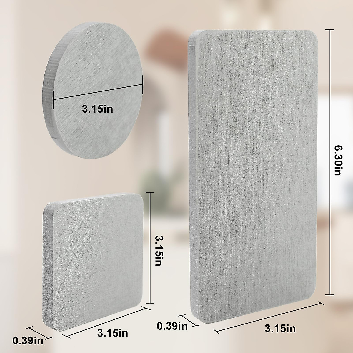 Dxspoeny 6 Pieces Water Absorbent Diatomite Coasters,Diatomaceous Earth Kitchen Soap Dish,Diatomaceous Earth Soap Holder for Kitchen Bathroom Counter(Rectangle, Square, Round)