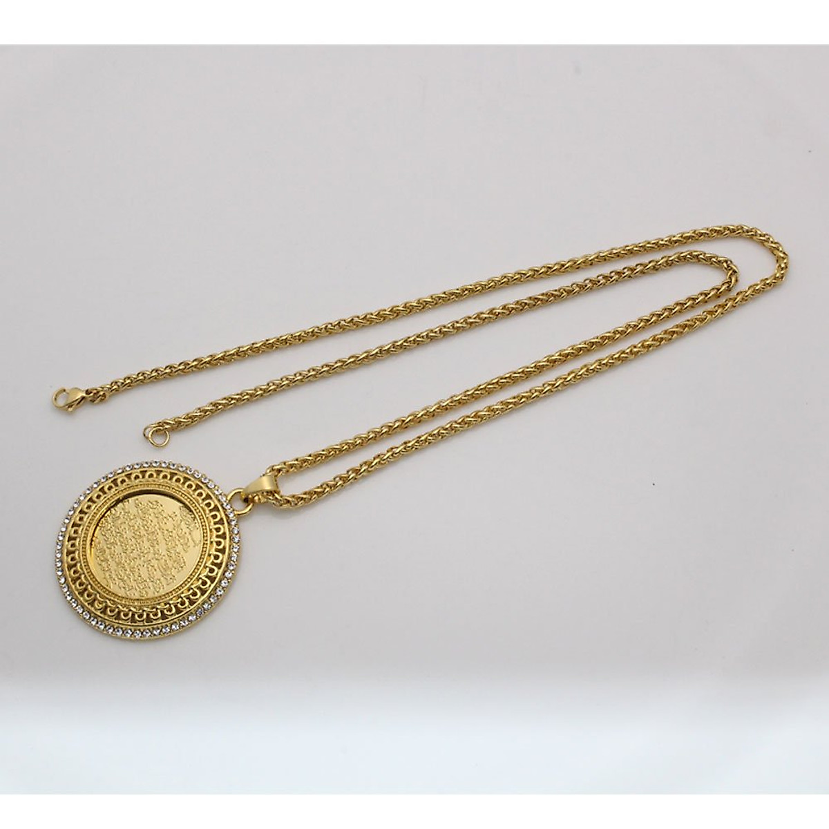 ZKDC Quran Ayatul Kursi islam muslim ALLAH 60 cm chain necklace