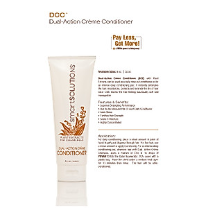 smartSOLUTIONS Dual-Action Creme Conditioner | Sulfate, Paraben & Sodium Chloride Free | Color Safe & Chemically Treated Hair Safe (8 fl oz)