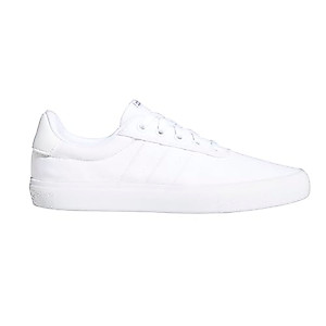 adidas Women's Vulc Raid3r Skate Shoe, White/White/Silver Metallic, 6.5