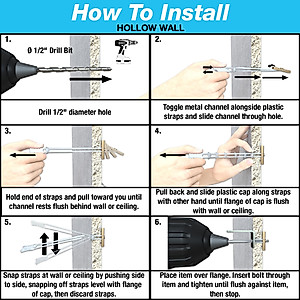 TOGGLER SNAPTOGGLE Drywall Anchor with Included Bolts for 1/4-20 Fastener Size; Holds up to 265 pounds Each in 1/2-in Drywall by TOGGLER (20 Pack)