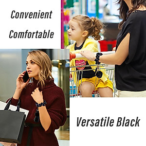 SAM & LORI Wristlet Keychain for Women Bracelet Gift Circle Car key Ring Wrist Holder Strap Mom Mothers Day Wristband Bangle Black Leopard Cheetah Bulk Mama Cow Gold Cute Stretchy Scrunchie Birthday