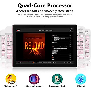 2 in 1 Tablet with Keyboard, 10 inch Android 11 Tablet, 6GB RAM+128GB ROM+1TB Expandable Tablet, 1.8GHz Quad-core Processor, 5G WiFi 6 BT 5.0 Tablets with Mouse| Case| Stylus, 1280*800 IPS Touchscreen