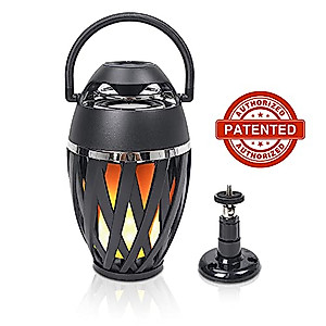Sound Town 2-Pack Portable Bluetooth Speakers with LED Lights, True Wireless Stereo (TWS) Bluetooth, Wall Mount Brackets, and Decorative Flame, for Outdoors, House Party, Patio and Home (OPIK-F1-PAIR)