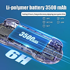 RG353PS Retro Handheld Game Console 3.5'' IPS Screen Linux OS RK3566 64bit Game Player with 128G TF Card Preload 4519 Classic Games Built in 3500mAh Battery Compatible with 5G WiFi and 4.2 Bluetooth