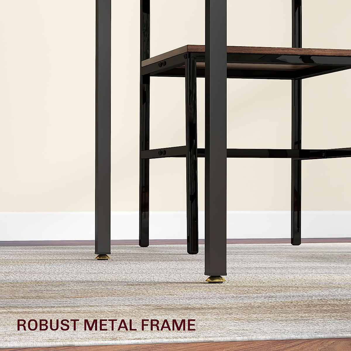 HOMCOM Industrial Folding Dining Table for 2 to 4, Space Saving Drop Leaf Kitchen Table for Small Spaces, Walnut