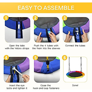 24-Inch Dish Tree Swing Replacement Fabric Cover,Round Swing Replacement Cover Oxford Fabric Saucer Swing Seat Cover,Outdoor Circle Swing Replacement Parts