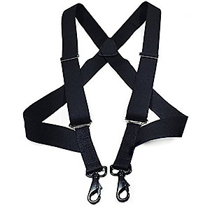 Shirt Lock Undergarment Duty Suspenders | Heavy Duty Elastic Duty Belt Suspenders | Slim and Hidden Duty Accessory
