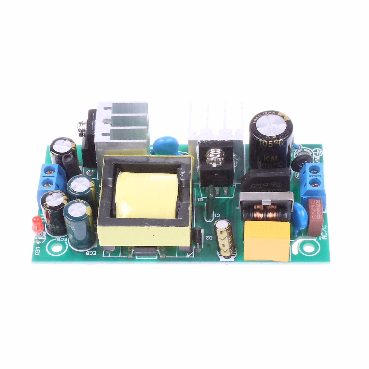 NOYITO AC to DC Precision Buck Power Supply Module AC 120V 100V-264V to 5V 3A 3000mA Isolated Step-Down DC Module (5V 3A) Green