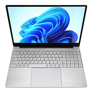 TOPINCN Laptop, Backlit Keyboard 7000mAh Battery 1920x1080 Resolution 100-240V 15.6in Laptop with Numeric Keypad for Windows 10 for Reading (12+256G US Plug)