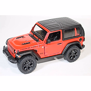 KiNSMART 2018 Jeep Wrangler Rudicon Hard Top Red 5" 1:34 Scale Die Cast Metal Model Toy w/ Pullback Action