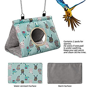 Zeinlenx Bird Nest House Parakeet Cage Accessories,Waterproof Hanging Hammock Budgie Toys Bed for Small Animals（L）