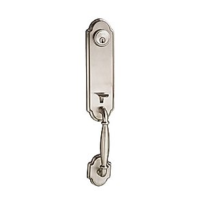Better Home Products Sea Cliff Front Door Handleset | Exterior Door HandleSet for Right and Left Handed Door - Satin Nickle