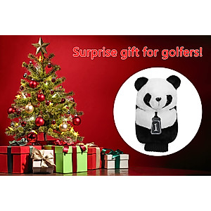 LeFeng Animal Golf Headcovers, Funny Golf Head Covers Collection for Driver and Fairway Wood, Cute and Soft Golf Club Protector(Panda Driver)