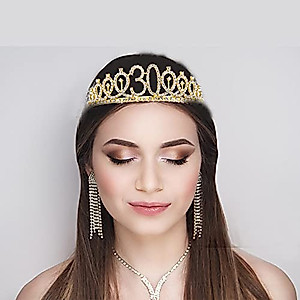 30th Birthday Sash and Tiara for Women, 30th Birthday Decorations for Women, 30th Birthday Sash, 30th Birthday, Gold 30 & Fabulous Birthday Sash and Tiara for Women, 30th Birthday Gifts for Her