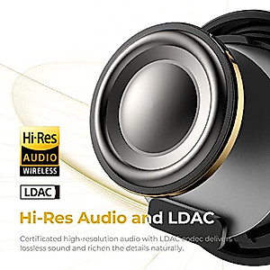 SoundPEATS Mini Pro HS Wireless Earbuds with Hi-Res Audio and LDAC Tech, Hybrid Active Noise Cancelling Bluetooth 5.2 Earphones, 6 Mics and ENC for Clear Calls, 28 Hours of Playtime, 70ms Game Mode
