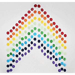 Rodudu 52.5 Feet Circle Dot String Paper Garland Hanging Banner Srteamers Decor for Birthday Party Bridal Shower Home Decor Classroom Candyland Streamers