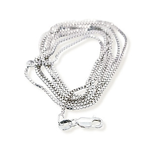 CRAFT WIRE 24 Inches 925 Sterling Silver 1.2mm Box Chain Necklace Made in ITALY