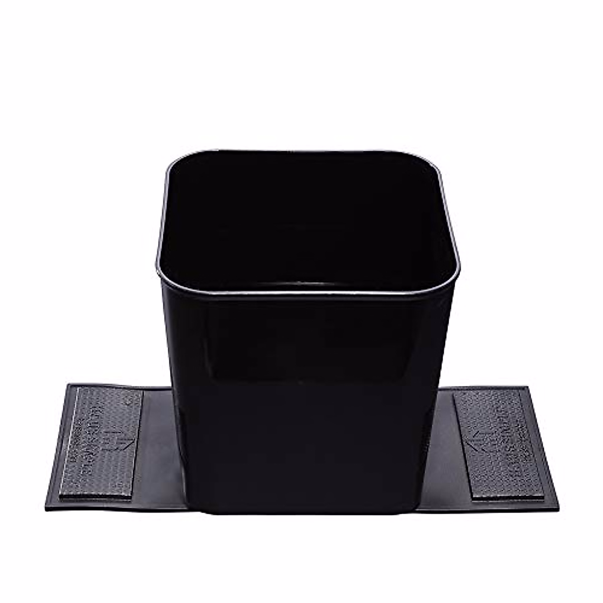 HAUSSIMPLE Car Trash Can Waterproof Plastic Garbage Bin Litter Waste Basket Auto Interior Organizer 1.4 Gallon with No Tip Stability Flap Pack of 2 (Black)