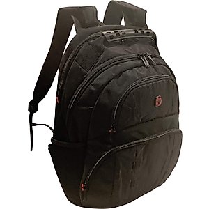 Wenger Tandem Backpack with 16 Laptop Pocket and Tablet Pocket, Black