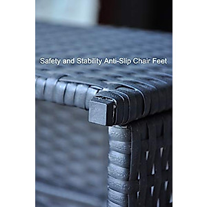 MCombo 6085 9 PC Cozy Outdoor Garden Patio Rattan Wicker Furniture Sectional Sofa (Grey)