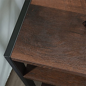 Sauder Briarbrook Engineered Wood/Metal Night Stand in Barrel Oak