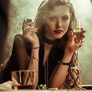 36 Pieces Casino Night Theme Silicone Wristbands Casino Patterns Wristbands Black and White Poker Party Decoration Favors for Adults Birthday Party Casino Night Party