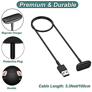Charger for Fitbit Charge 5 / Fitbit Luxe Fitness Tracker, Replacement Charging Cable Cord Accessories for Fitbit Luxe/Charge 5 [2-Pack, 3.3ft/1m]
